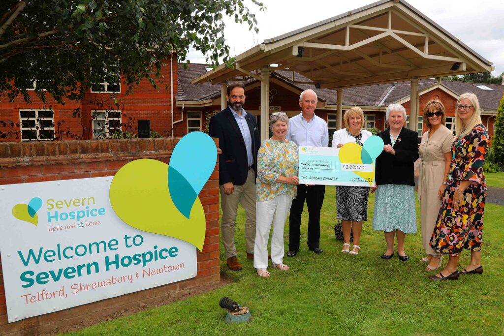 The Roddam Charity supports Hospice Patients with Donation - Severn Hospice