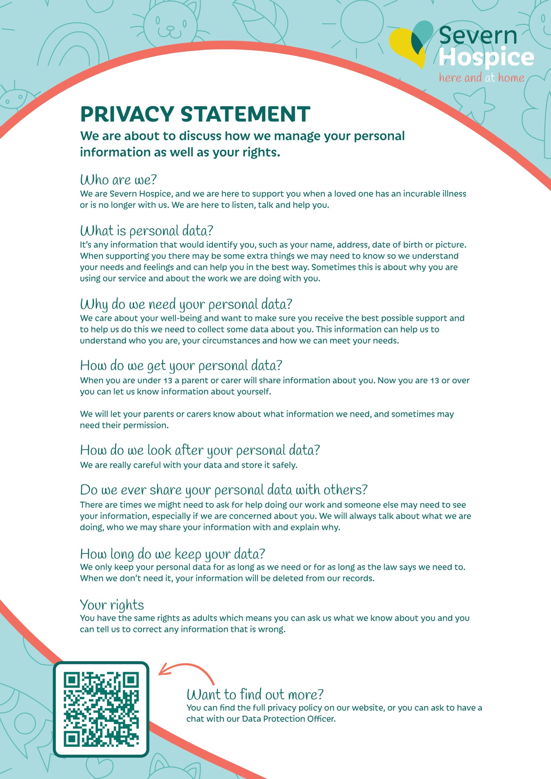 Children's Privacy Policy - Severn Hospice